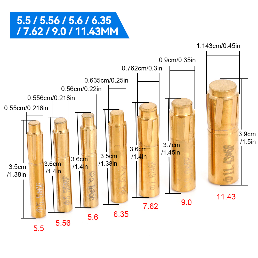 6 Flutes Grooves Spiral Reamer 5.5-11.43mm Push Rifling Button Chamber ...