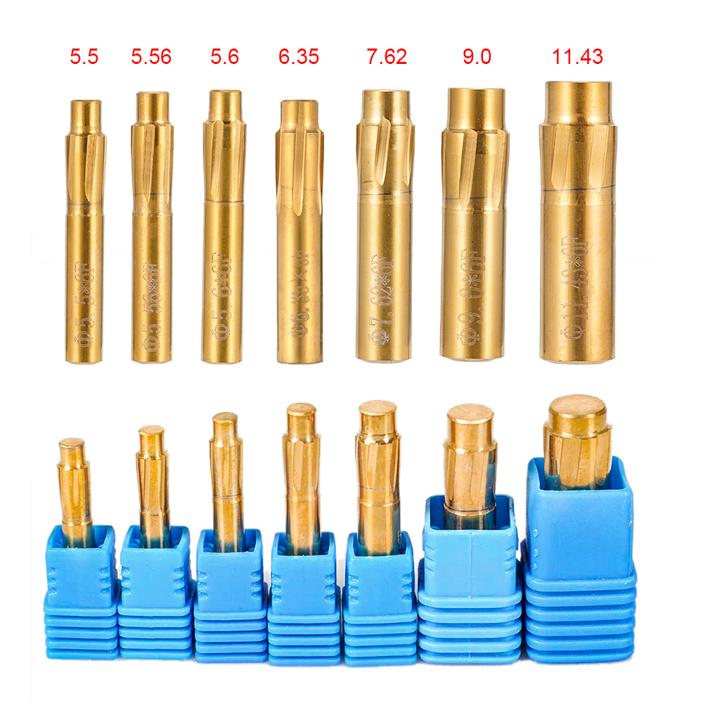 6 Flutes Grooves Spiral Reamer 5.5-11.43mm Push Rifling Button Chamber ...