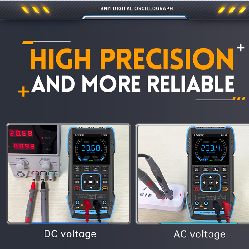 3 In1 Handheld Smart Digital Oscilloscope+Multimeter+Signal Generator ...