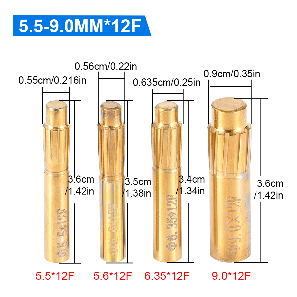 Rifling Button 5.5mm 5.6mm 6.35mm 9.0mm 12 Flutes Hard Alloy Chamber ...