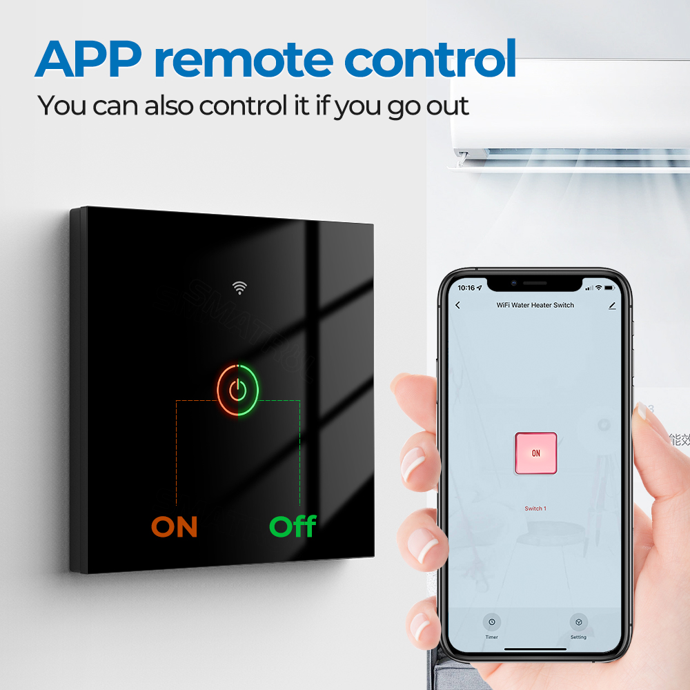 SMATRUL 20A Tuya Smart Switch WiFi Smart Switch Smart Home Remote ...