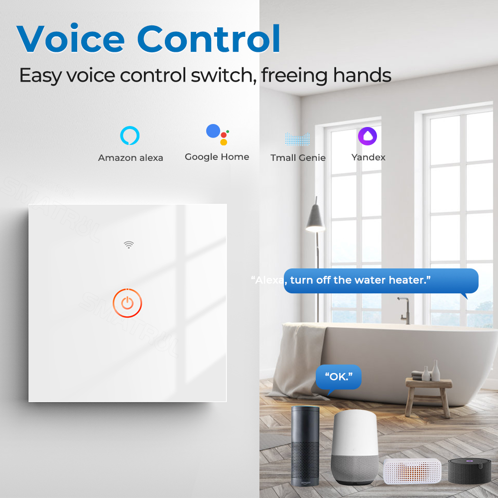 SMATRUL 20A Tuya Smart Switch WiFi Smart Switch Smart Home Remote ...