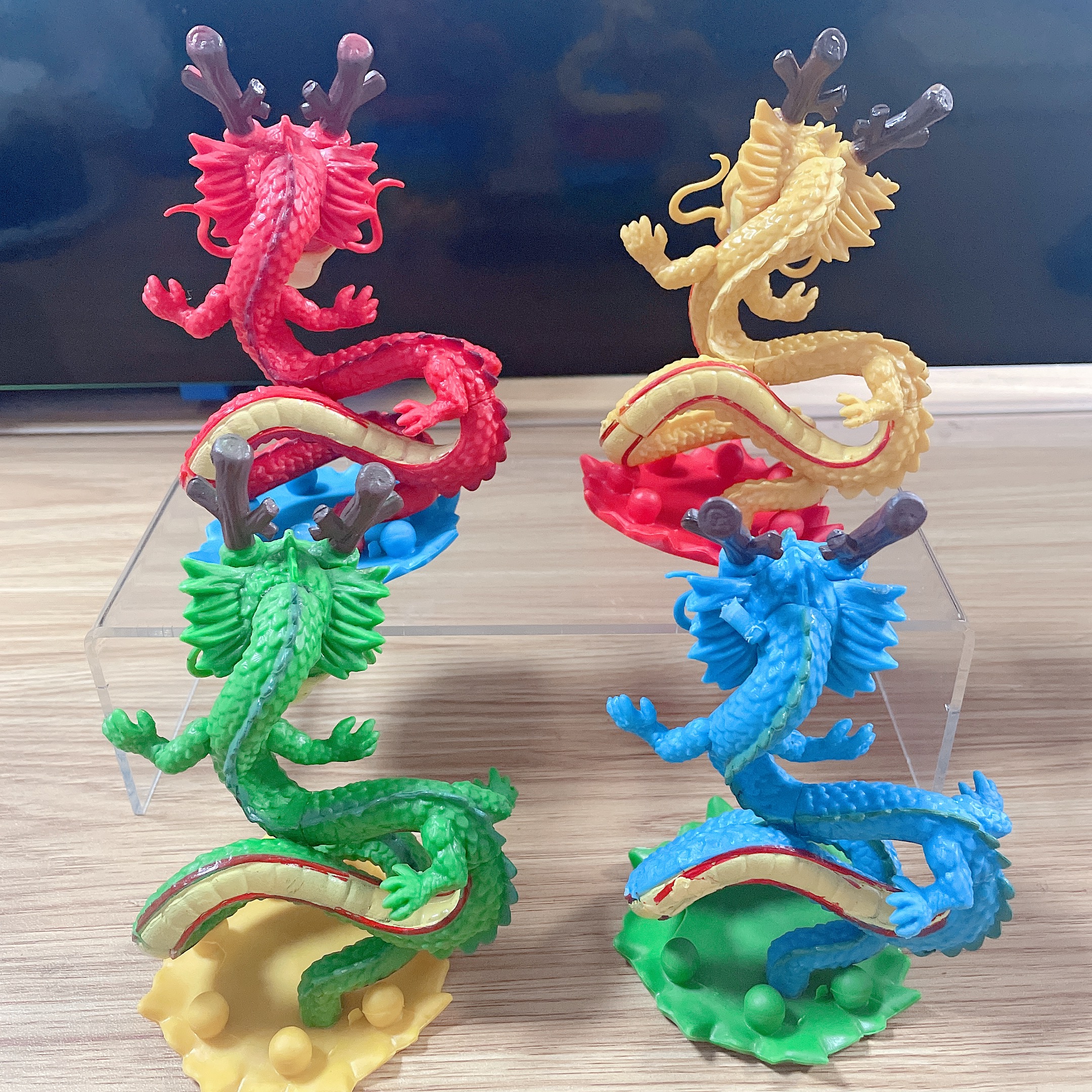 4 Style 10cm Dragon Ball Z Anime Figure Shenron Pvc Model Figurine Doll ...