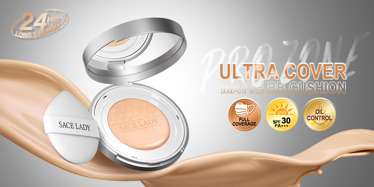 SACE LADY Pro Zone 24HR Ultra Cover Matte BB Cushion Cushion Foundation Lasting Full Coverage ...