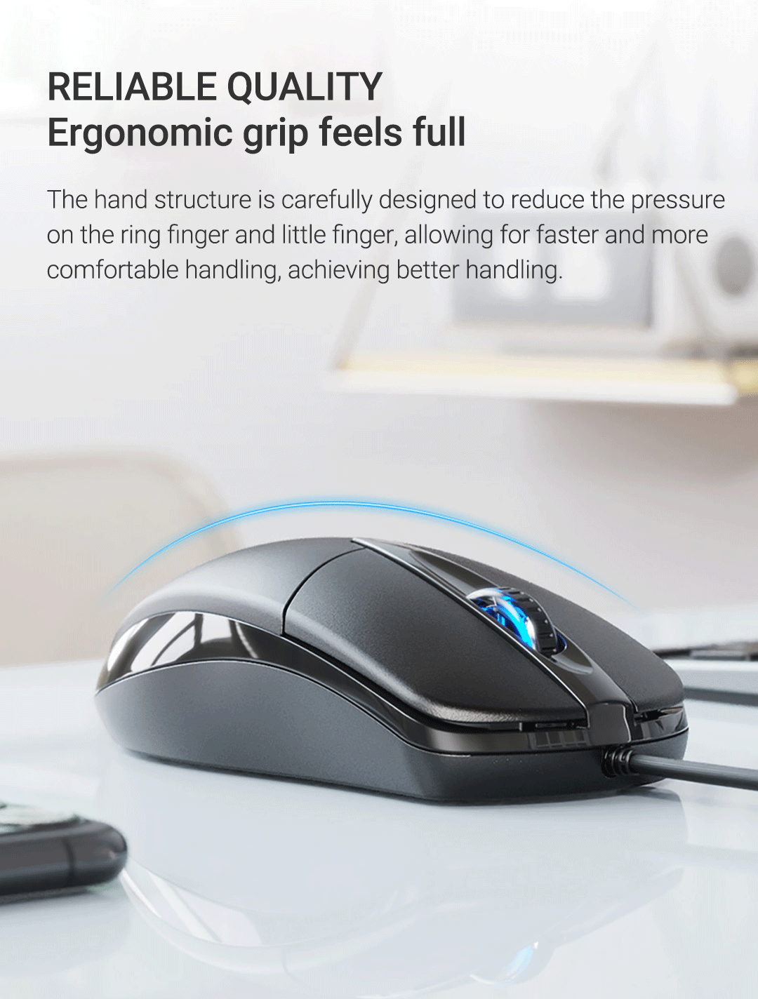 Acer Wired Mouse M119 Reduce Noise USB Interface 1000DPI Mute Design E ...