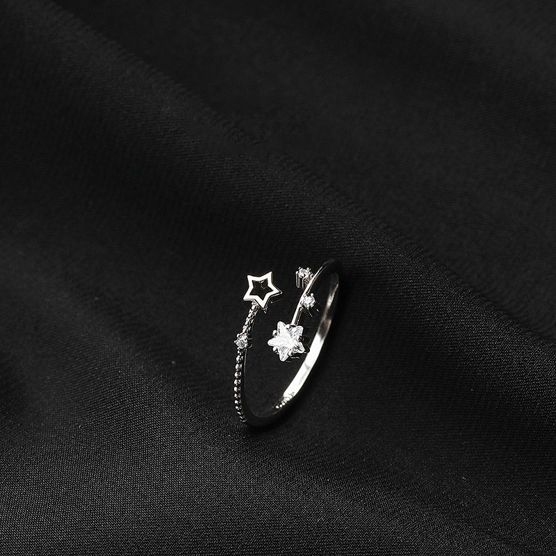 Minimalist Star Open Ring for Women – Trendy Adjustable Geometric ...