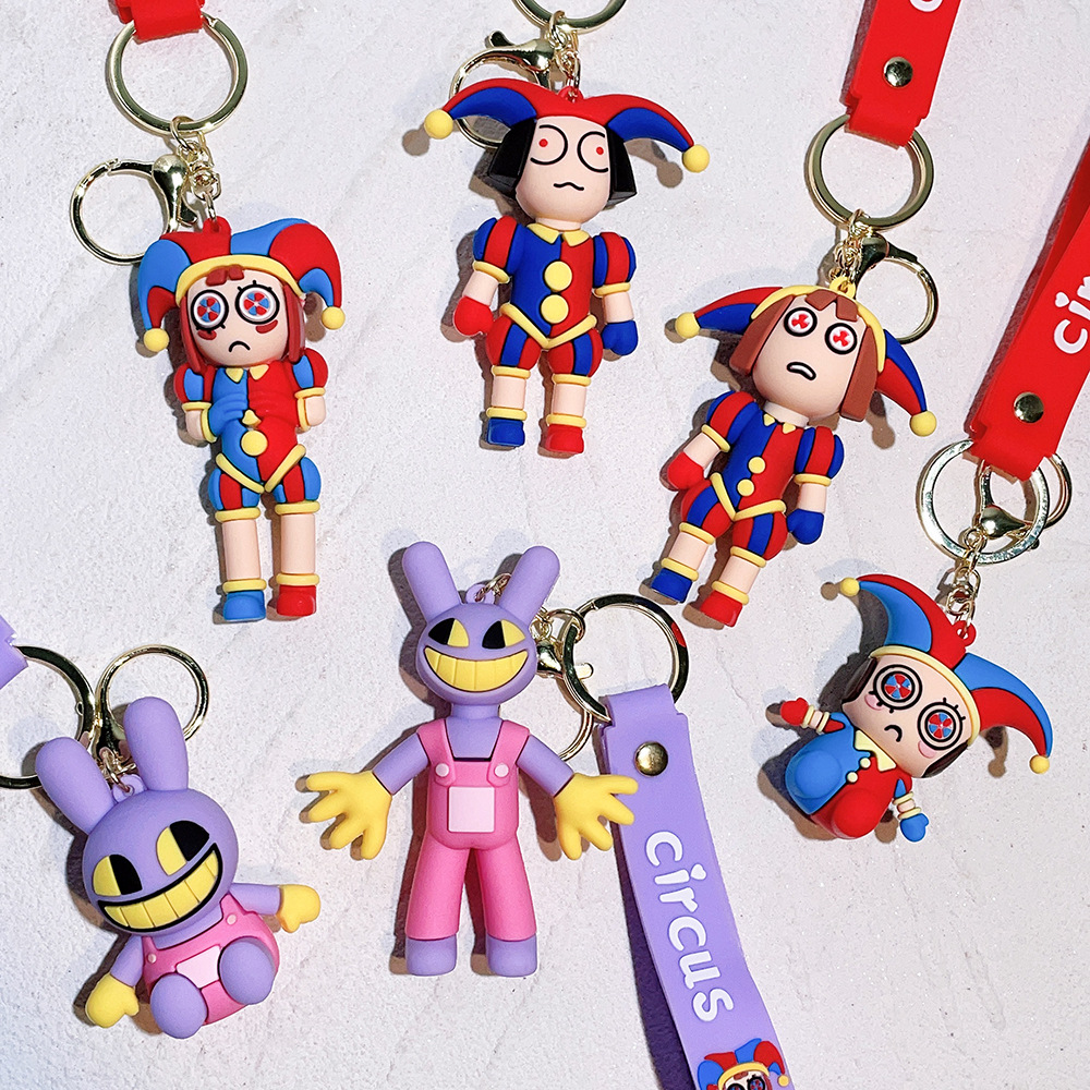 The Amazing Digital Circus Anime Figure Keychain Kawaii Pomni Pendant ...