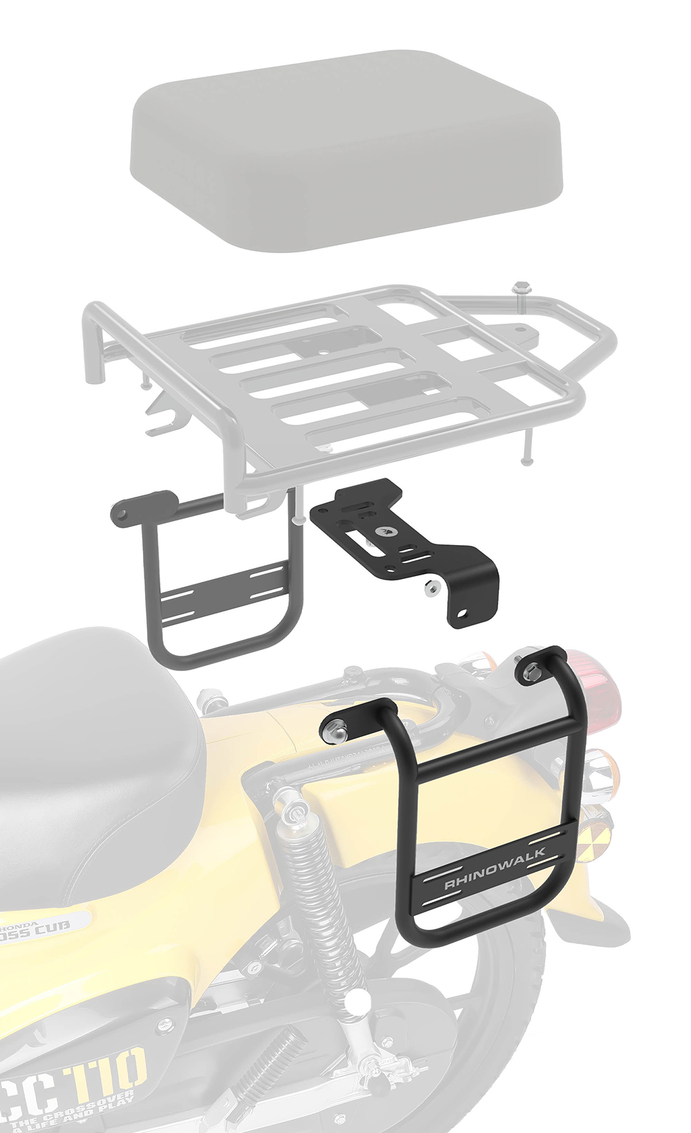 Rhinowalk HONDA CROSS CUB(C110X) pannier Racks | Shopee Malaysia