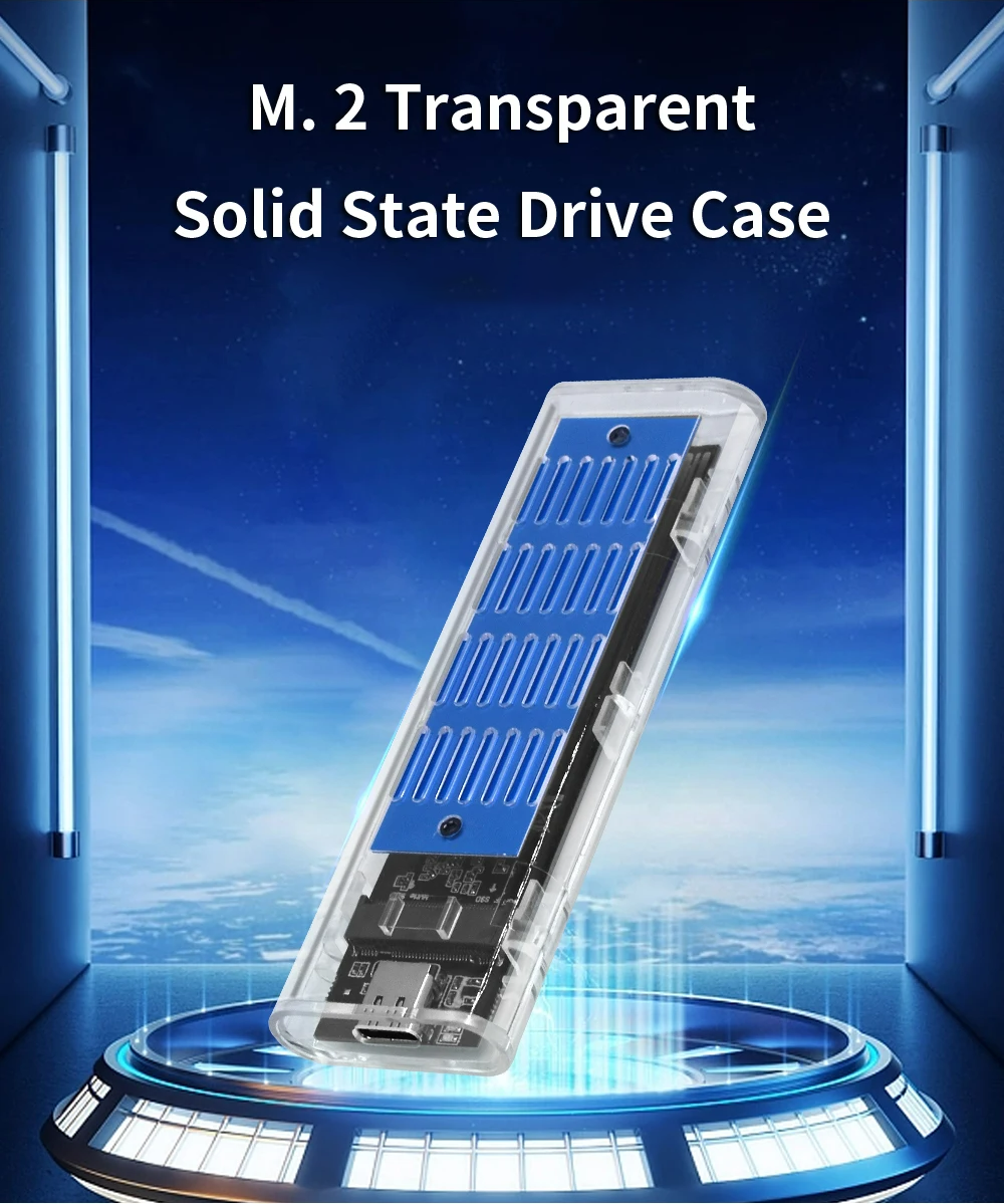 ShuoLe M2 SSD Case NVME Protocol Hard Drive Enclosure USB Type C ...
