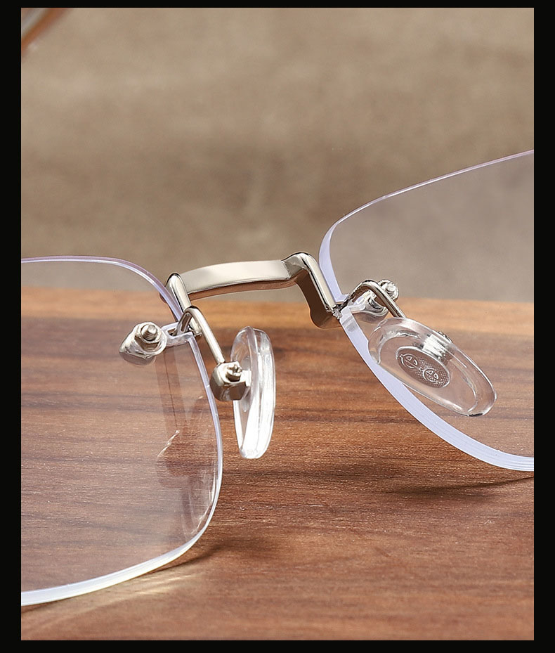 Photochromic Anti Radiation Frameless Glasses For Women Men Rimless ...