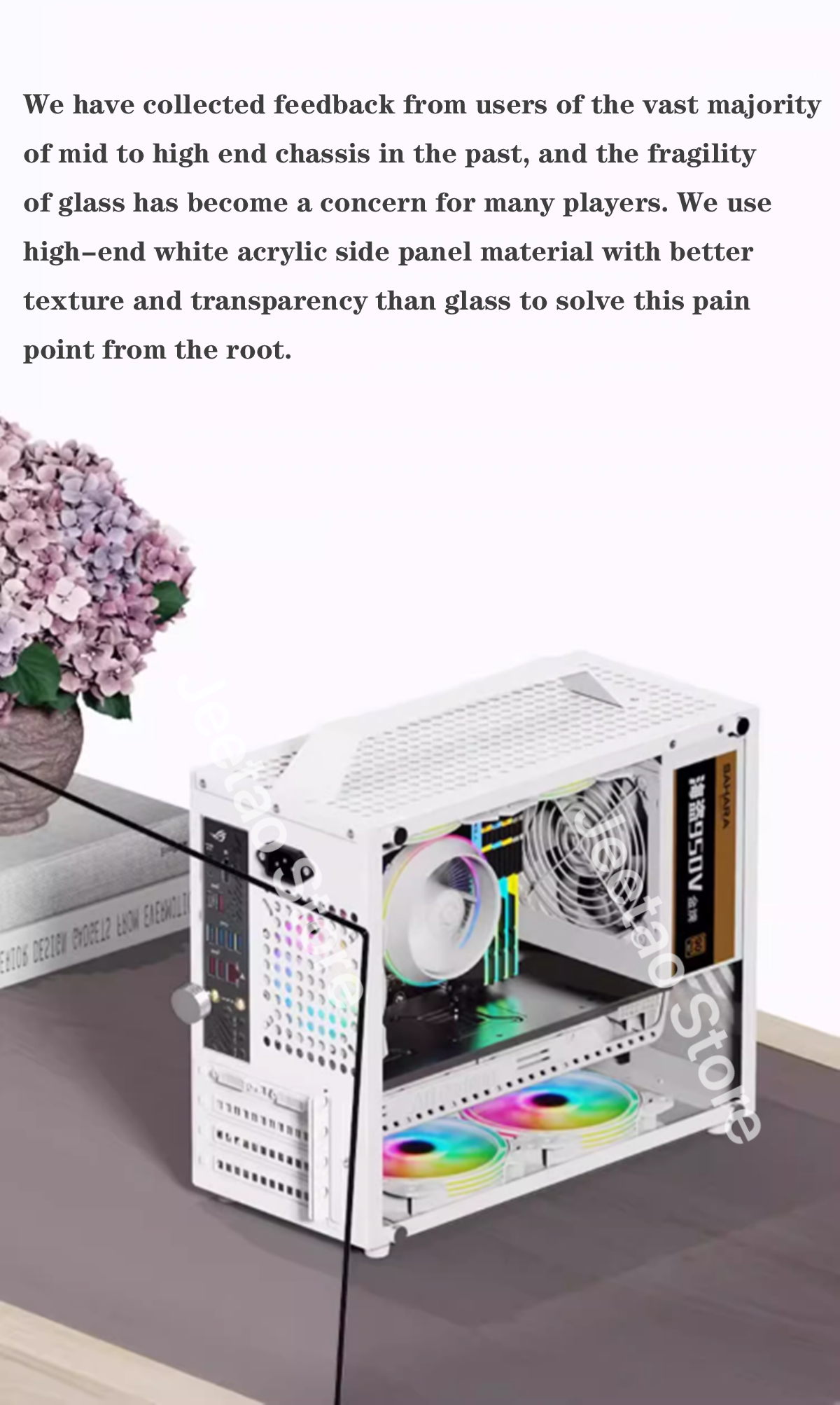 MATX Mini ITX Case for PC Dual USB ATX Power Supply ITX Portable Mini ...