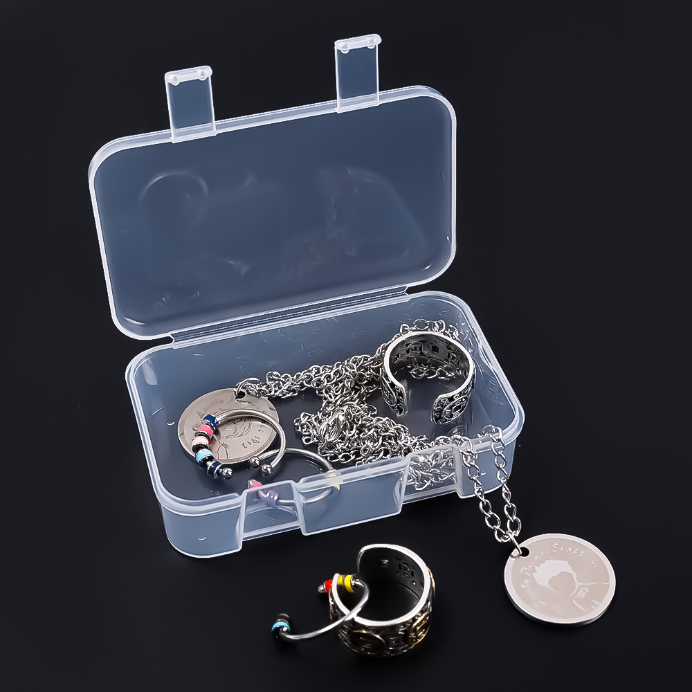 1 Pc Portable Rectangular Transparent Plastic Storage Box with Lid ...