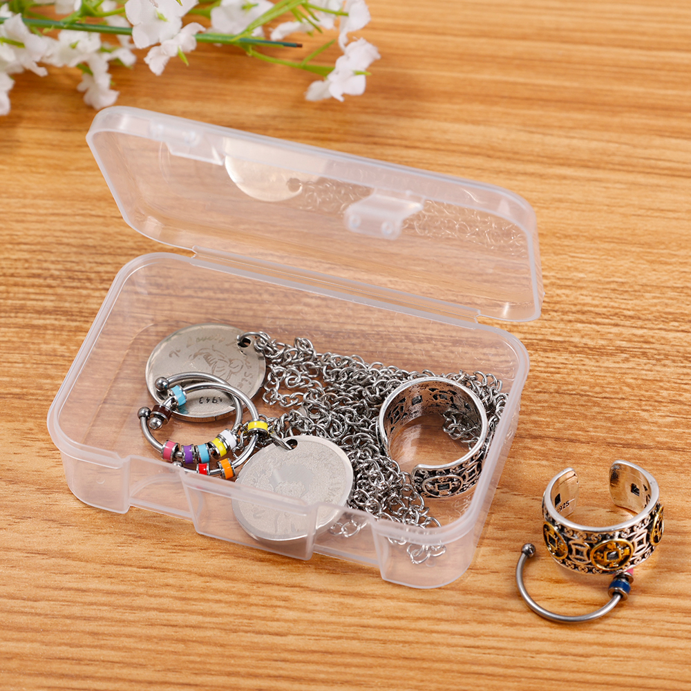 1 Pc Portable Rectangular Transparent Plastic Storage Box with Lid ...