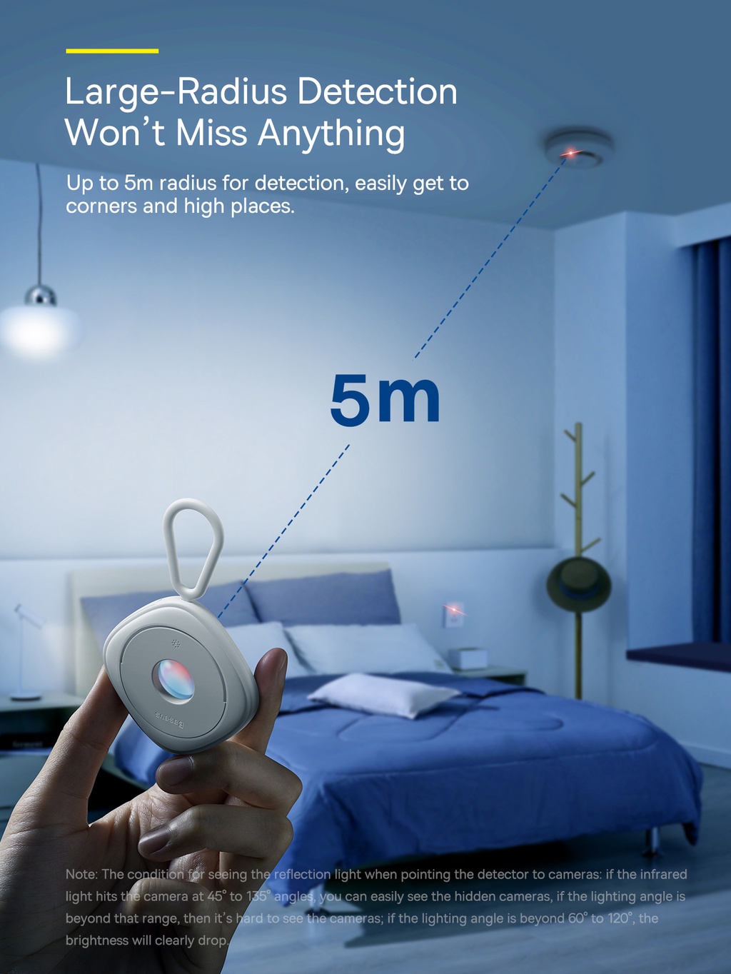 Baseus Portable Pinhole Hidden Lens Detector Anti-Peeping Camera ...