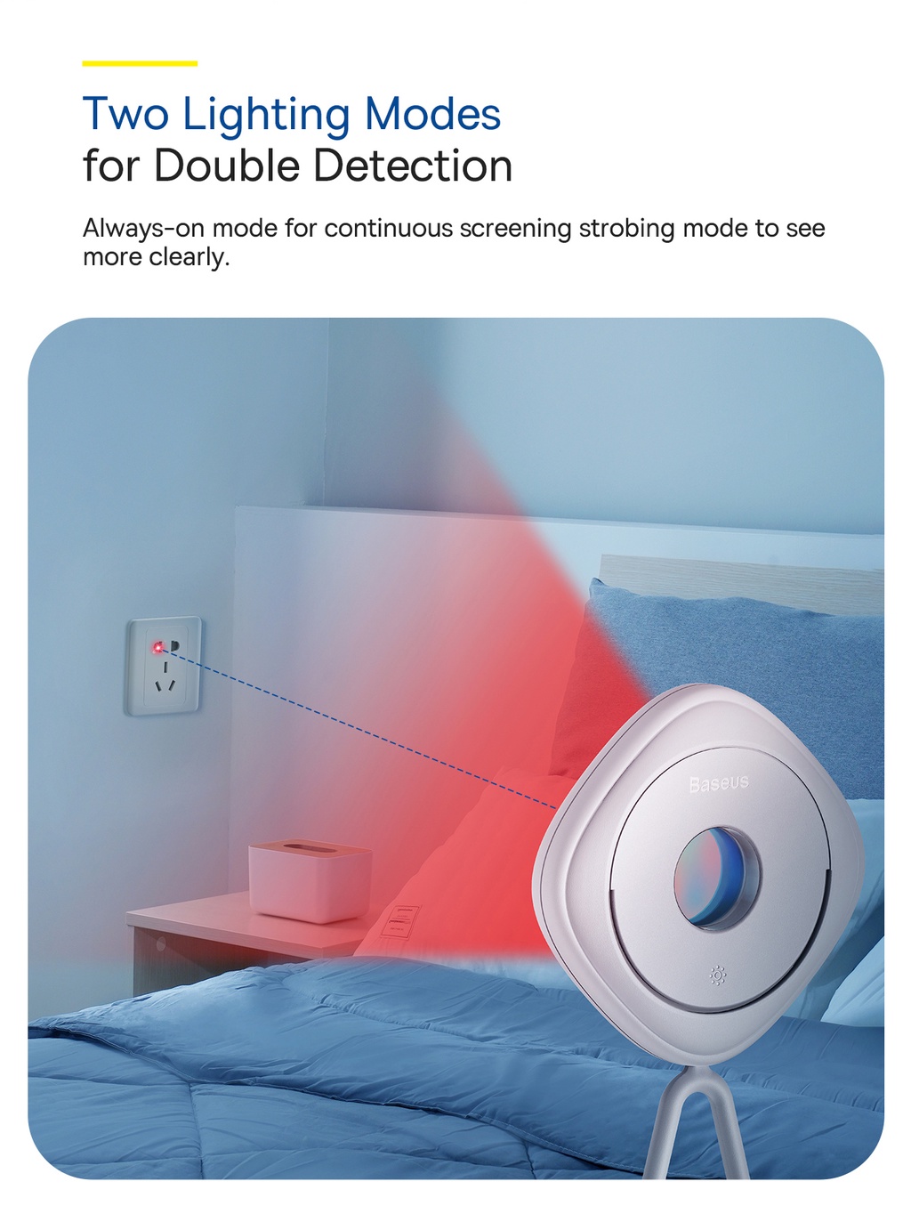 Baseus Portable Pinhole Hidden Lens Detector Anti-Peeping Camera ...