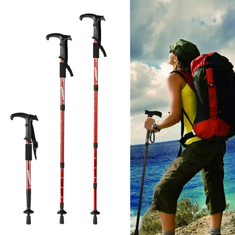 Hiking hiker Stick Light Weight Trekking Pole Anti-Shock Adjustable ...