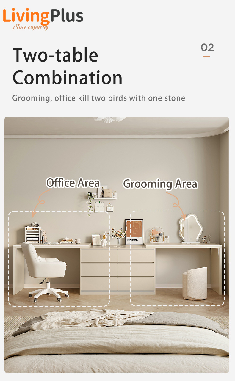 Dressing Table L Shape Table With Drawer Meja Makeup Meja Solek High ...