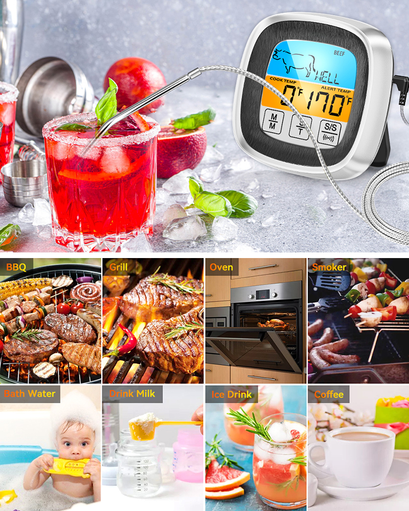 KIPRUN Digital Kitchen Thermometer, Oven Temperature Heat Meter Kitchen ...