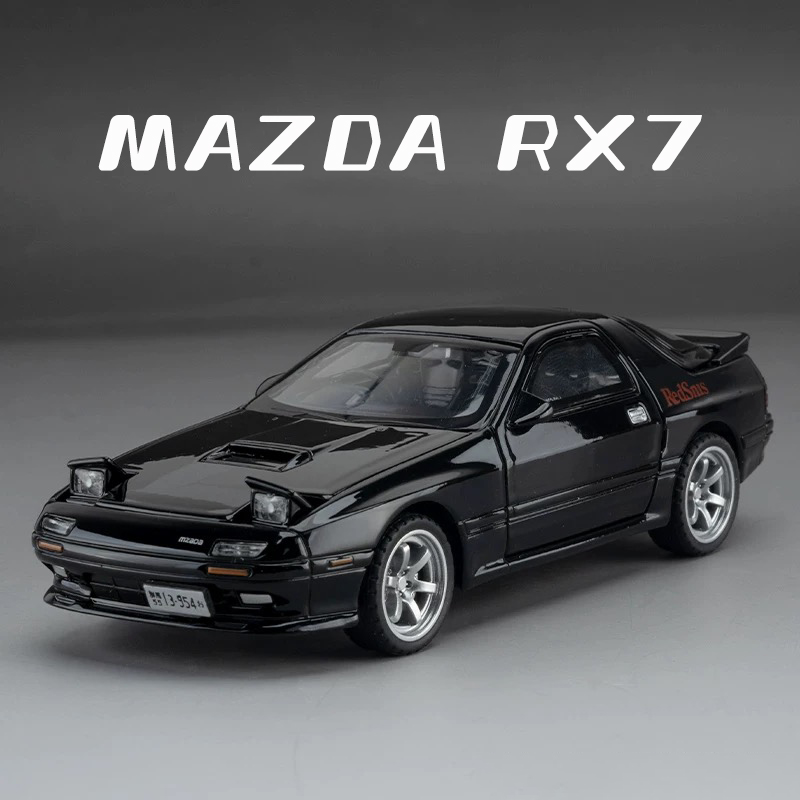 1:32 Scale Mazda RX7 Alloy Car Model Diecast Car Sound Light Car Lovers ...