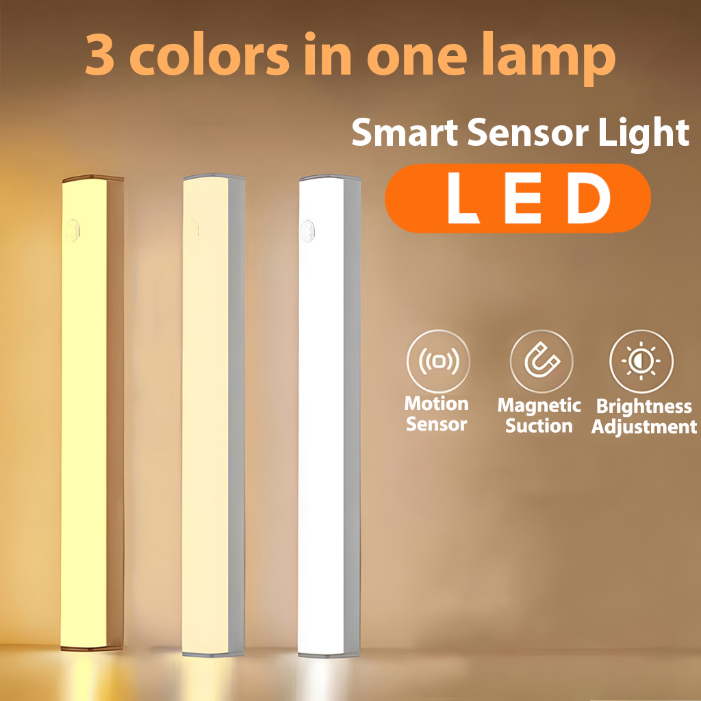 Night Light Motion Sensor LED TYPE-C USB Rechargeable Smart Wireless ...