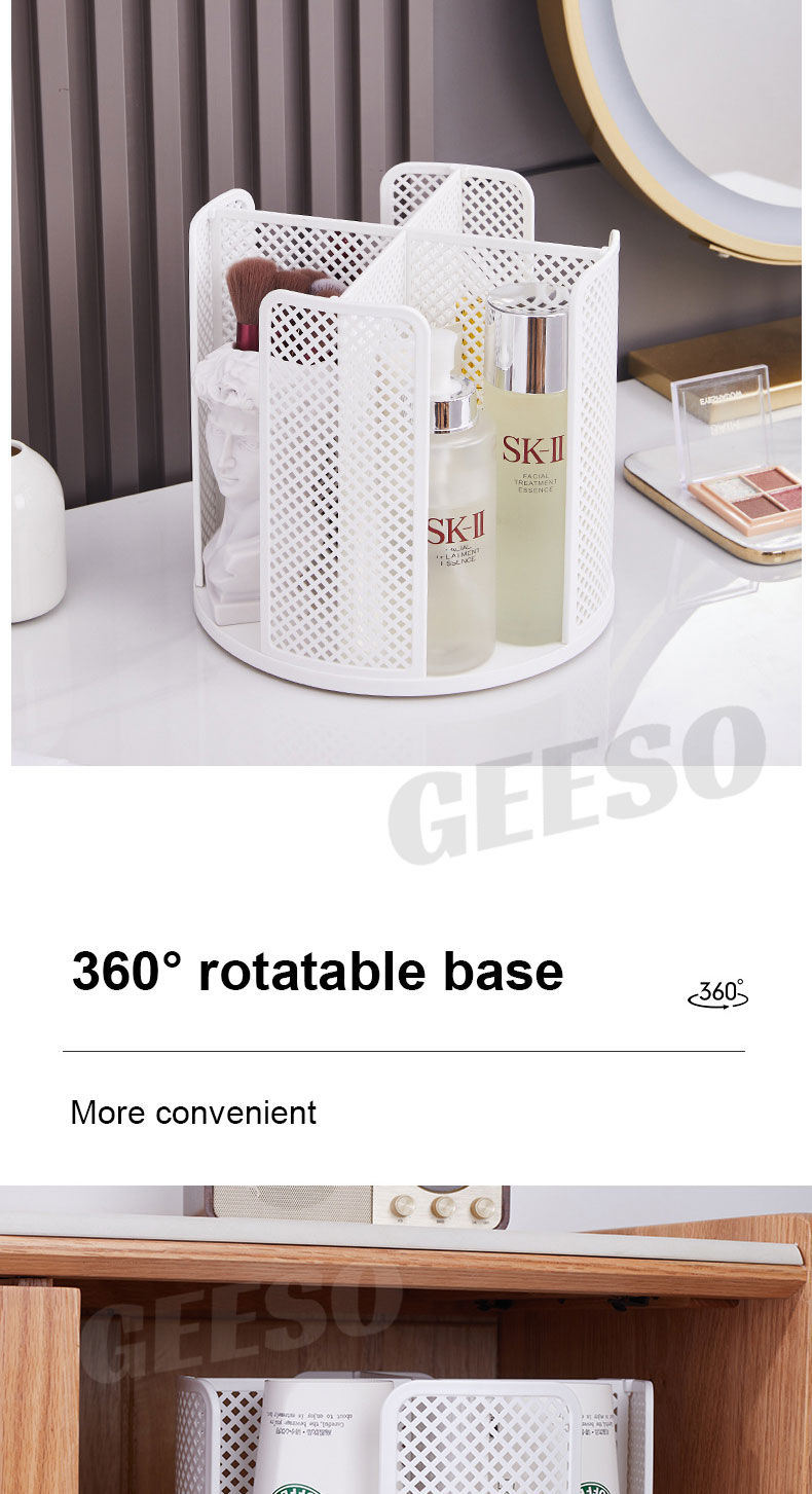 GEESO Multifunctional Cup Dispenser 360° Rotatable 4 Compartment Cups ...