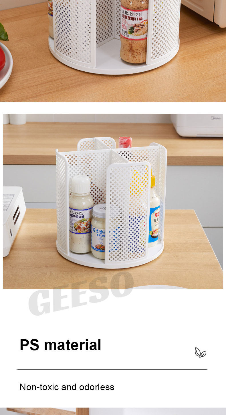 GEESO Multifunctional Cup Dispenser 360° Rotatable 4 Compartment Cups ...