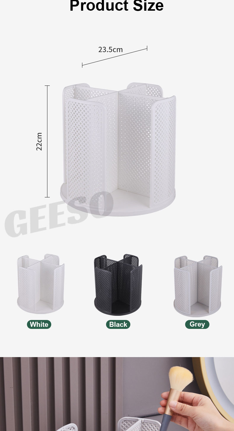 GEESO Multifunctional Cup Dispenser 360° Rotatable 4 Compartment Cups ...