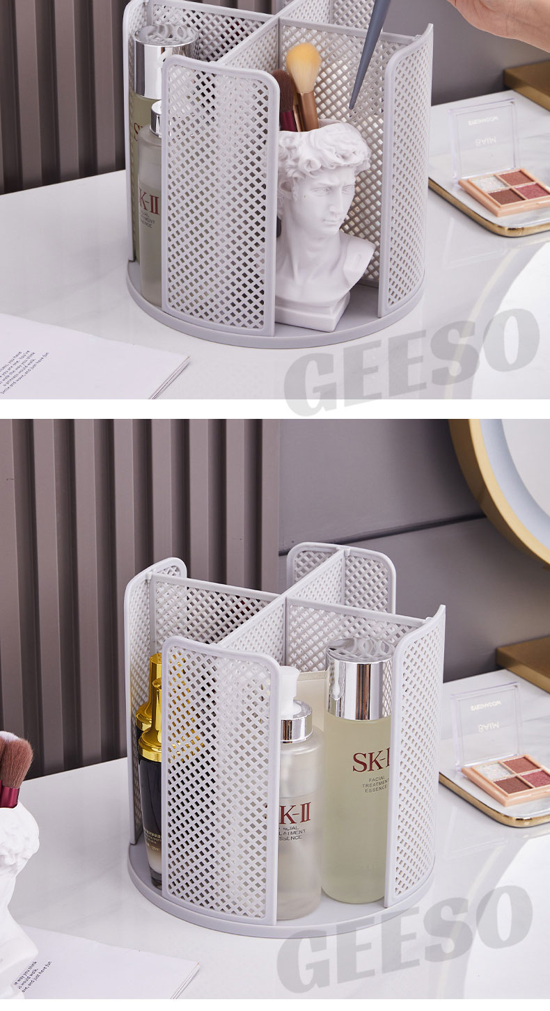 GEESO Multifunctional Cup Dispenser 360° Rotatable 4 Compartment Cups ...