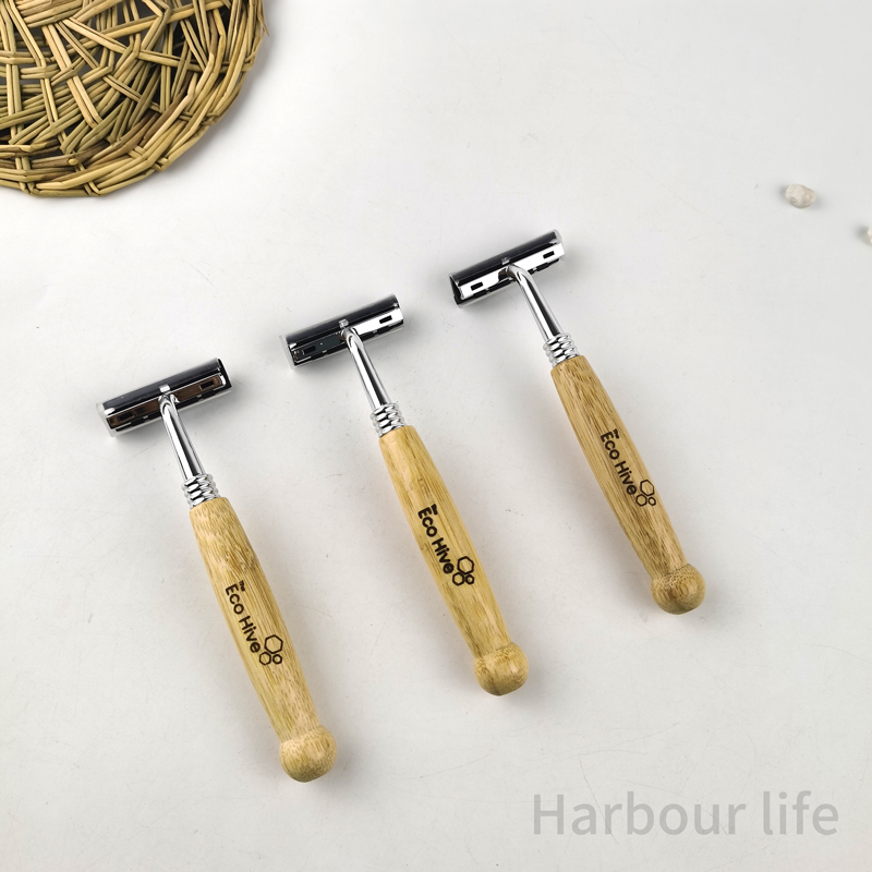 Harbour Life Personalized Refillable Bamboo Razor for Men and Women ...