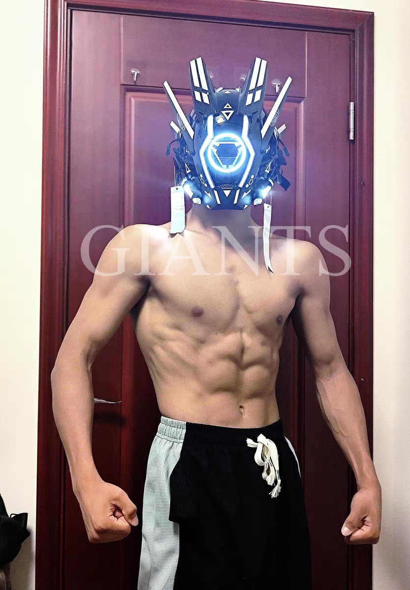 Cyberpunk mask helmet Full Face Black Handsome Mask Samurai mask ...