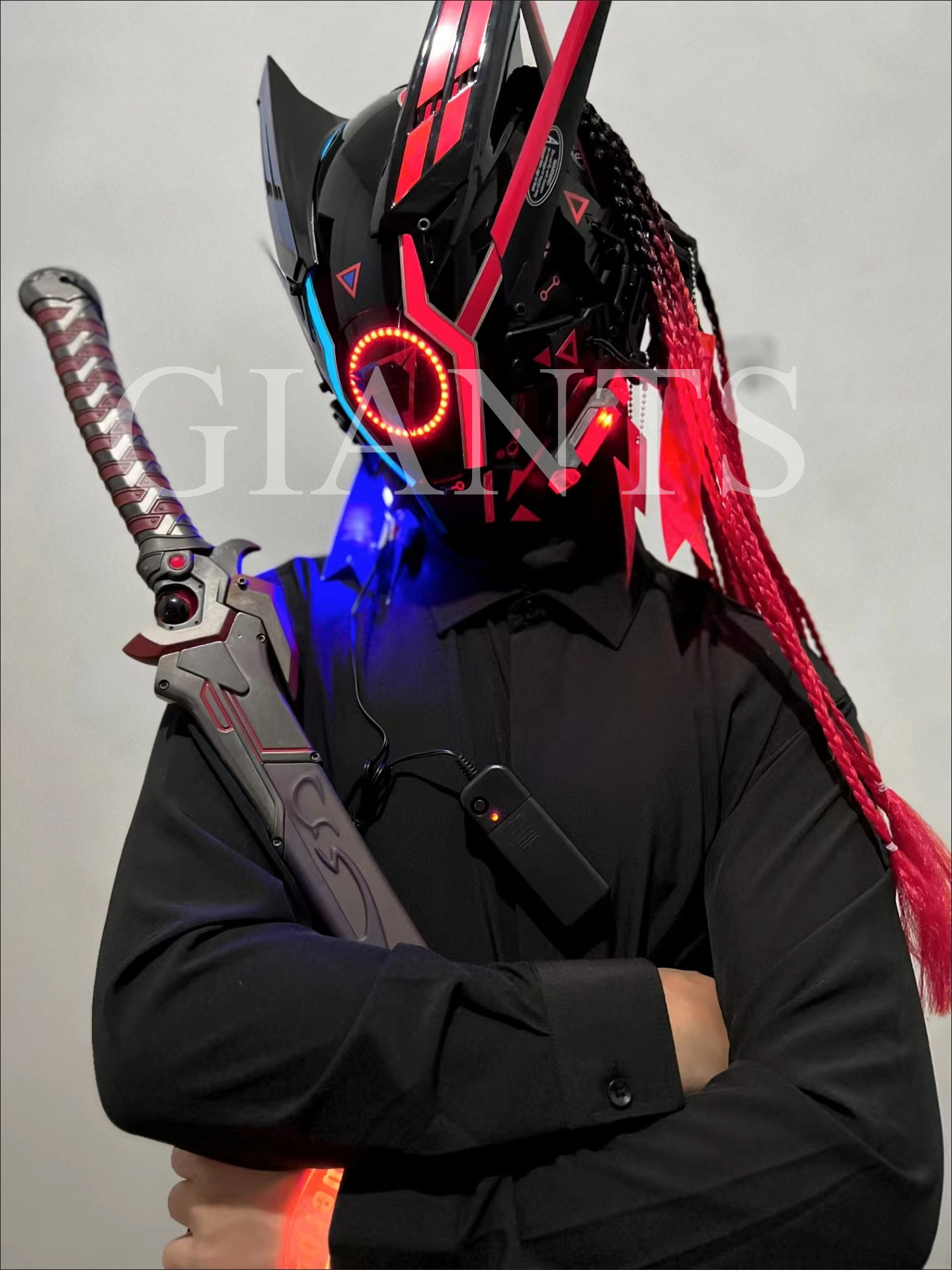 Glowing Mask Role-Playing Mask Cyberpunk Mask Party Cosplay Science ...
