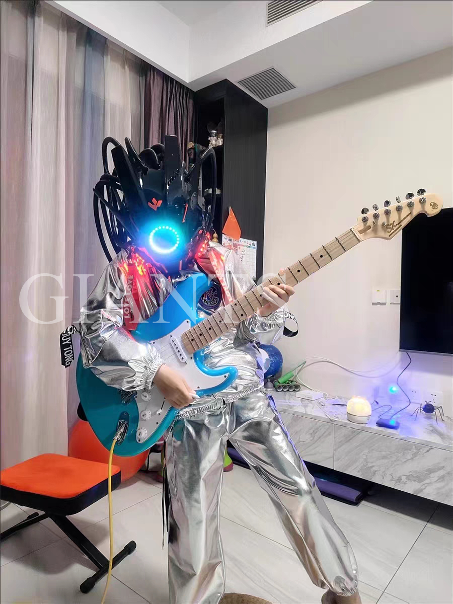Glowing Mask Role-Playing Mask Cyberpunk Mask Party Cosplay Science ...