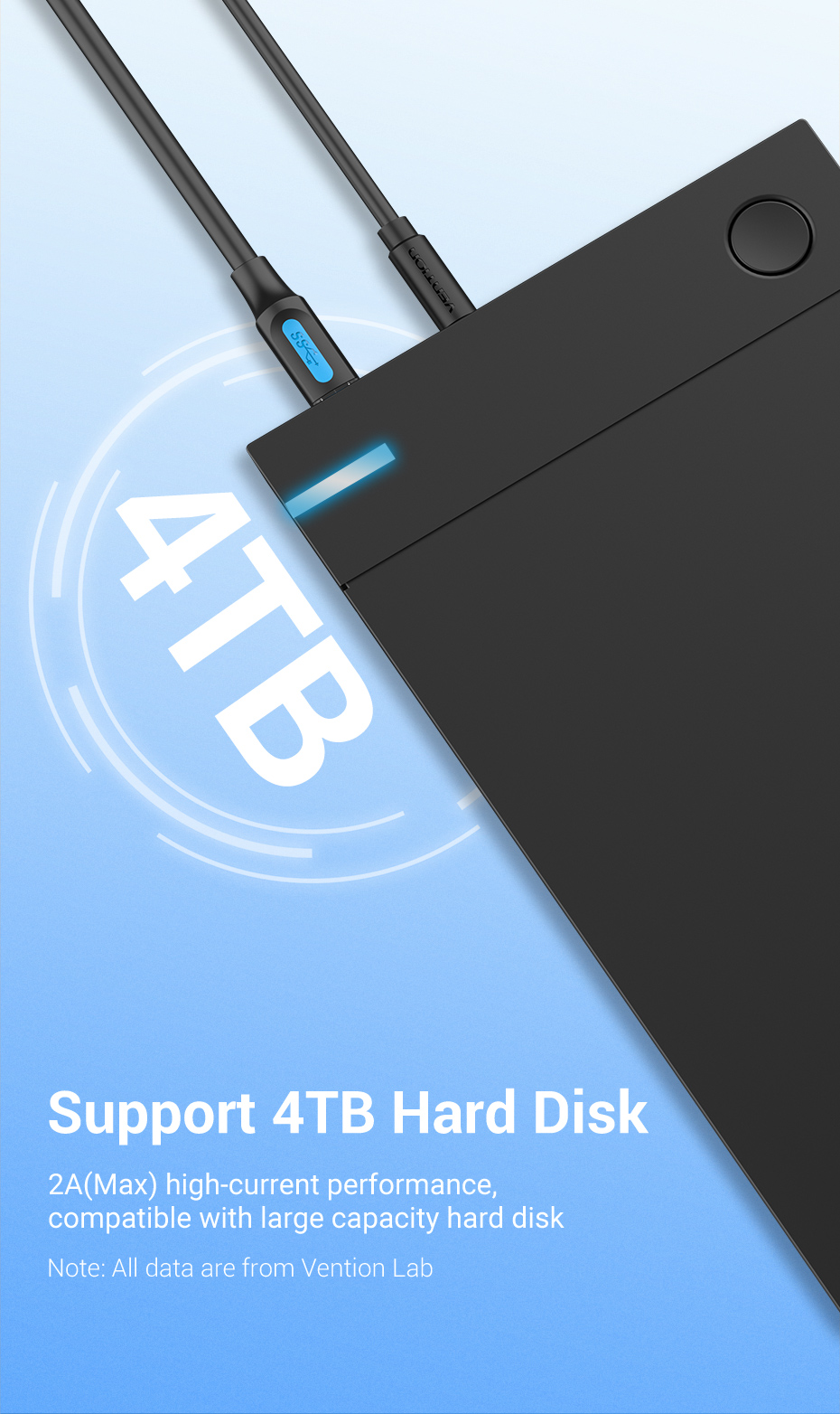 Vention USB 3.0 C to B Cable, High-Speed Data Transfer with 2A Charging ...