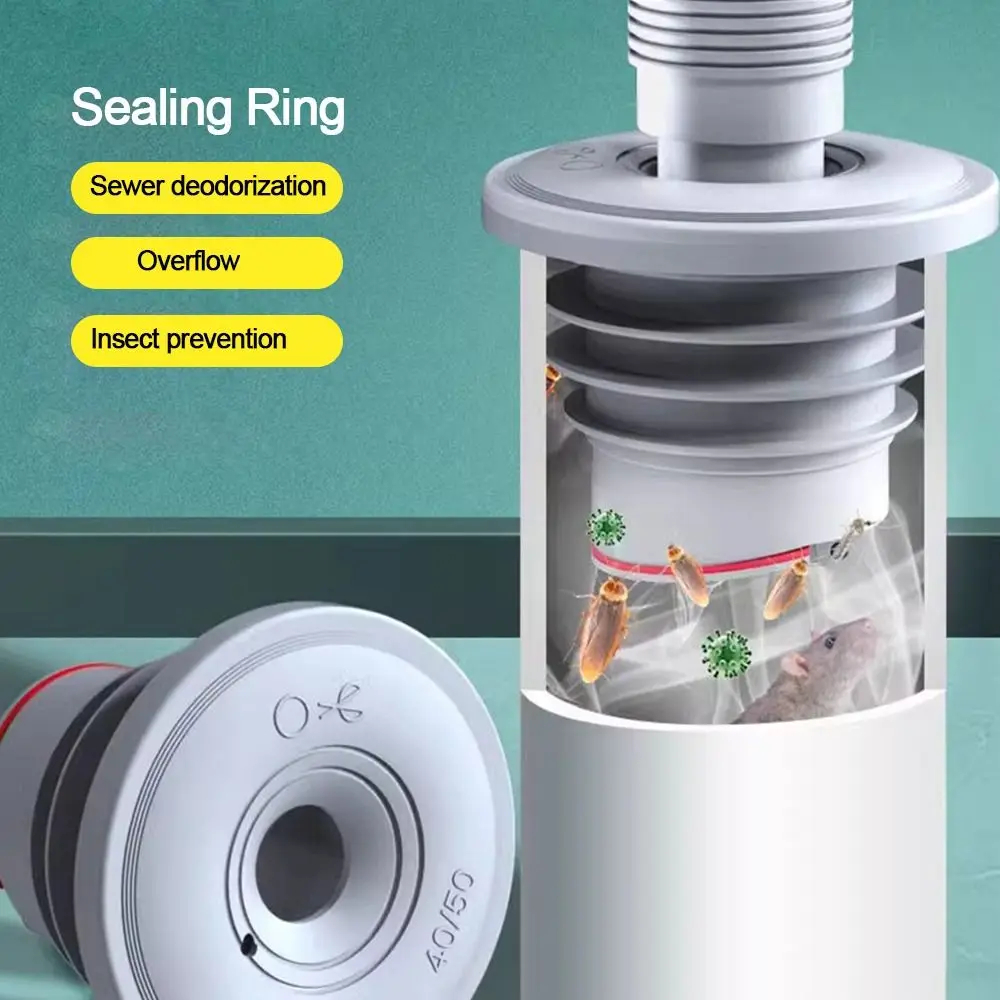 Silicone Drains Sewer Pipe Sealing Ring Water Plug Floor Drain Anti ...