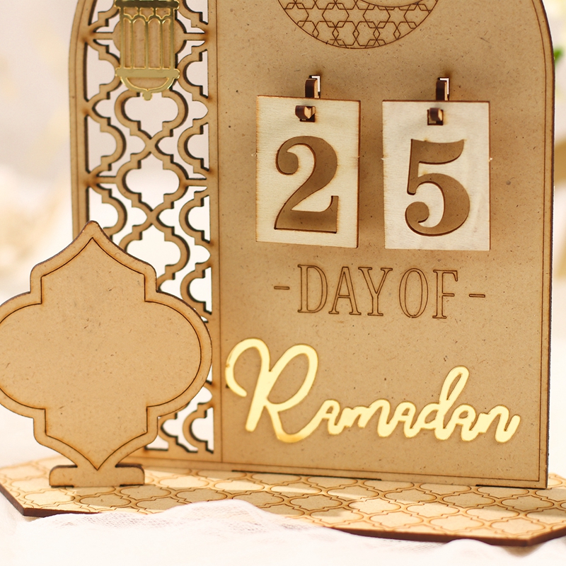 Eid Countdown Calendar Wooden Ramdan Countdown Calendar Hari Raya ...