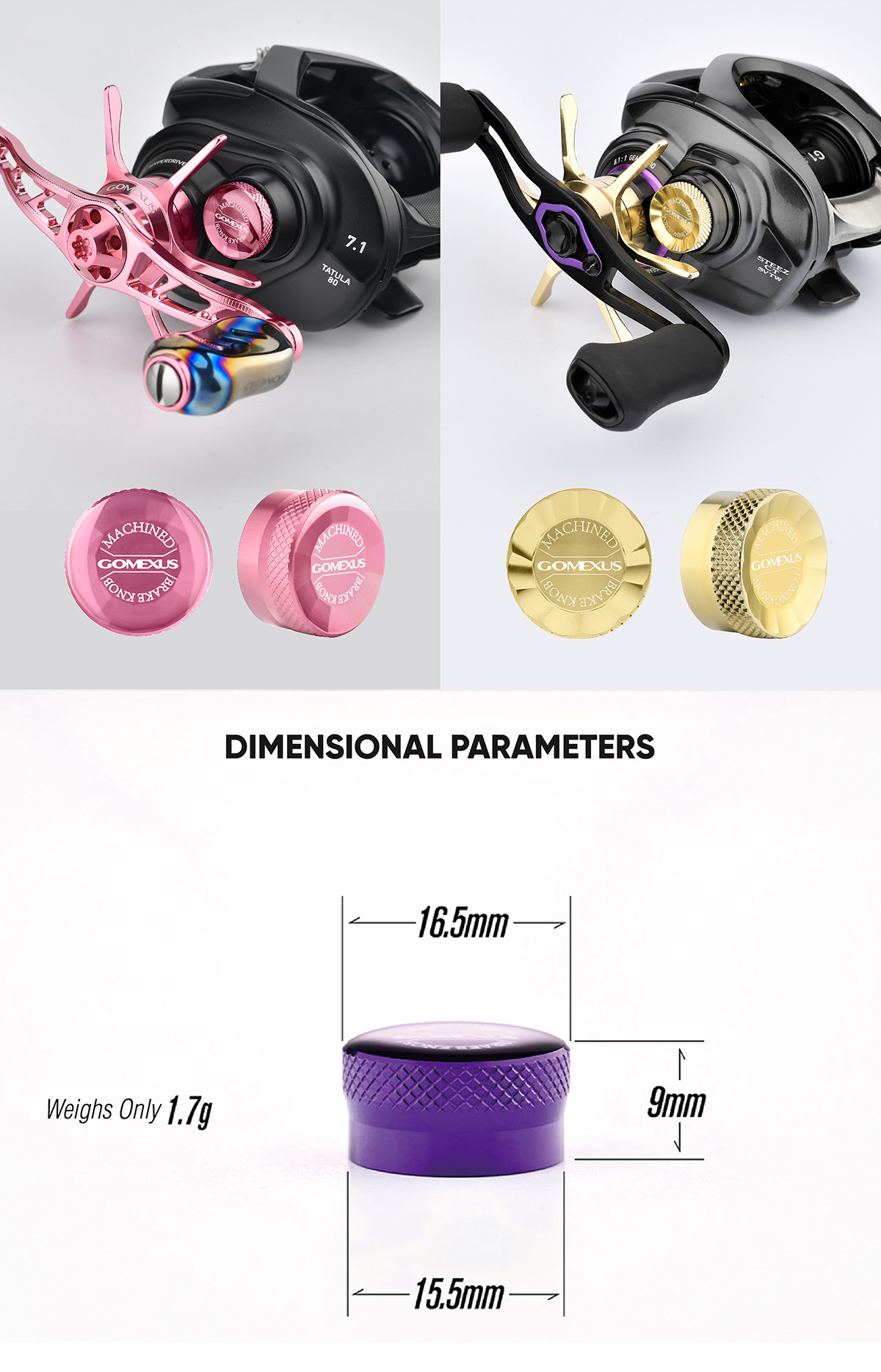 Gomexus Spool Tension knob Cap 1.7g For Daiwa Tatula Steez zillion ...