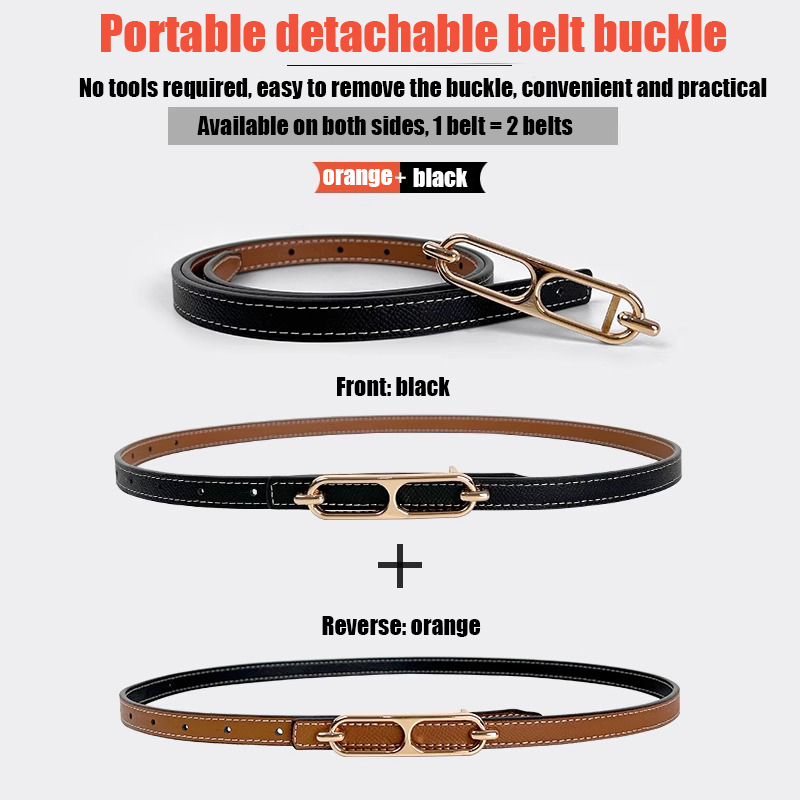 Belt Woman Casual Basic Porous Adjustable Double Sided Use Belt Tali ...