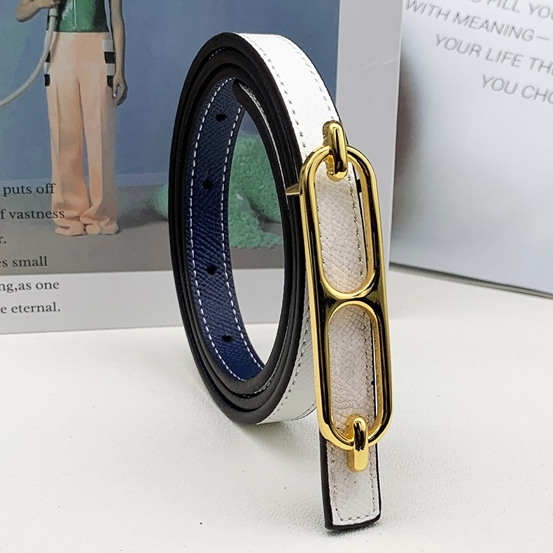 Belt Woman Casual Basic Porous Adjustable Double Sided Use Belt Tali ...