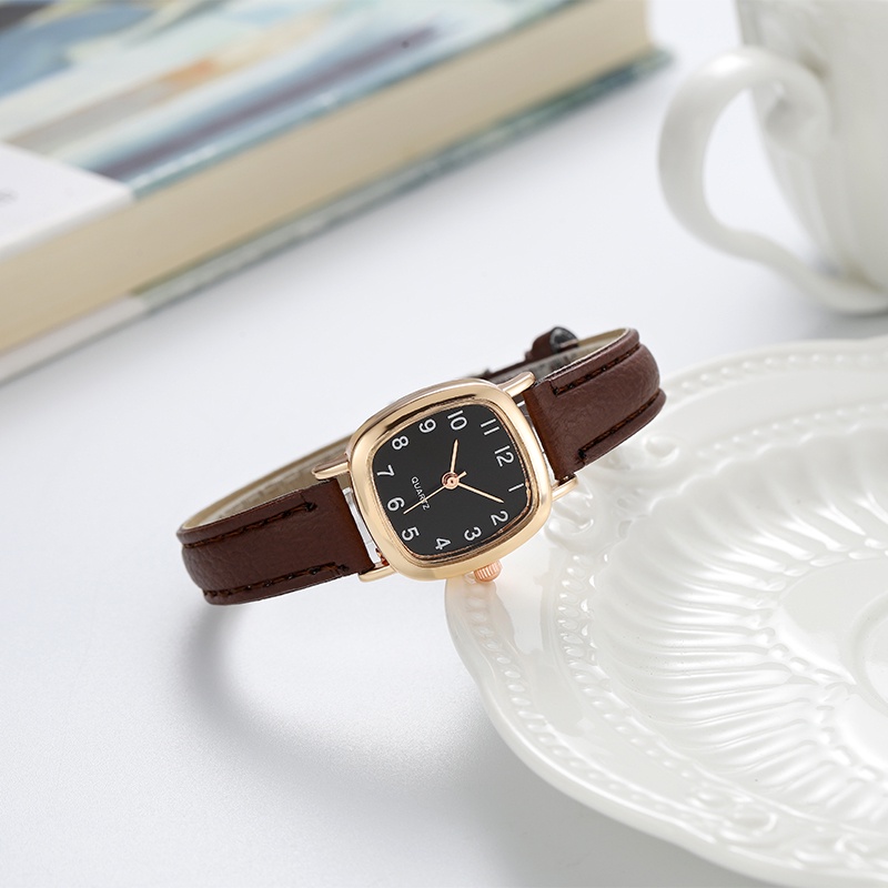 Women Watch Korean Thin Belt Simple Square Dial Stylish Digital Watch ...