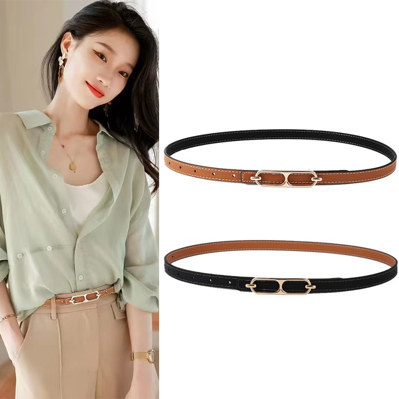 Belt Woman Casual Basic Porous Adjustable Double Sided Use Belt Tali ...