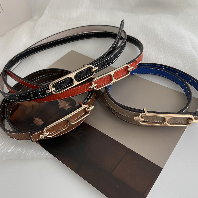 Belt Woman Casual Basic Porous Adjustable Double Sided Use Belt Tali ...