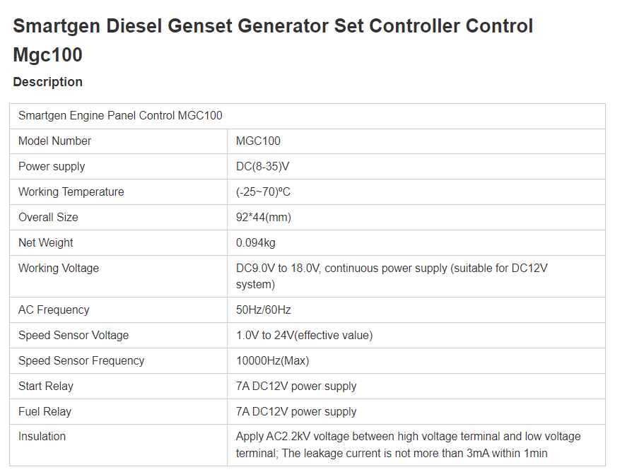 Smartgen MGC100 Generator Group Controller Zhongzhi Original Controller ...