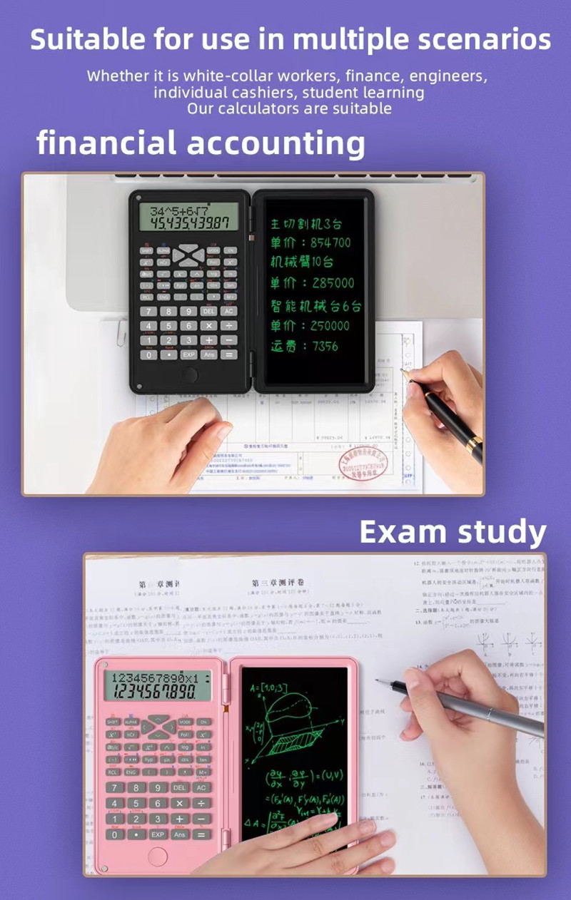 Students learn stationery function calculators with handwriting pads ...