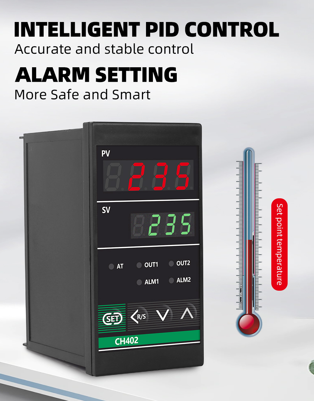 Dual Output Universal input Thermostat Digital Temperature Regulator PID Controller CH102 CH402 ...