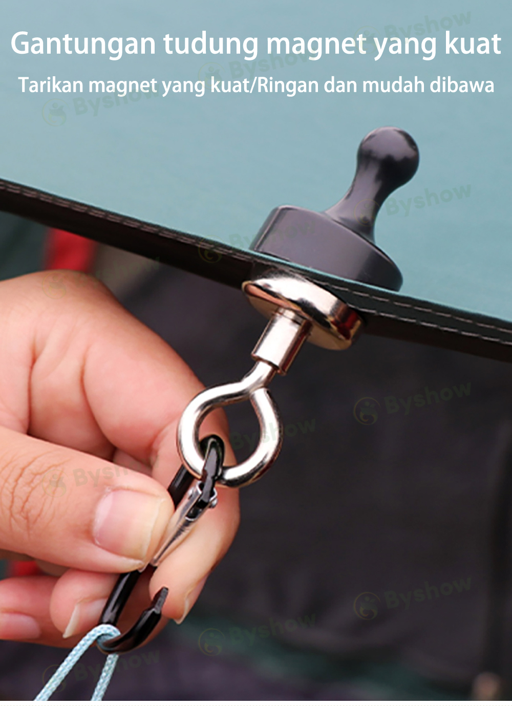 【Byshow】Outdoor Multipurpose Magnet Hook Tent Flysheet Canopy Camping ...