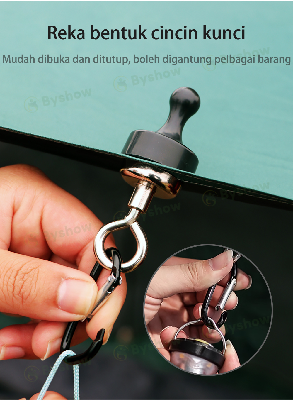 【Byshow】Outdoor Multipurpose Magnet Hook Tent Flysheet Canopy Camping ...