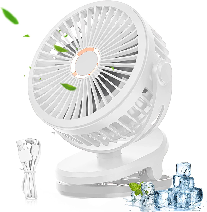 New clip fan dormitory USB charging fan office silent small fan desktop ...