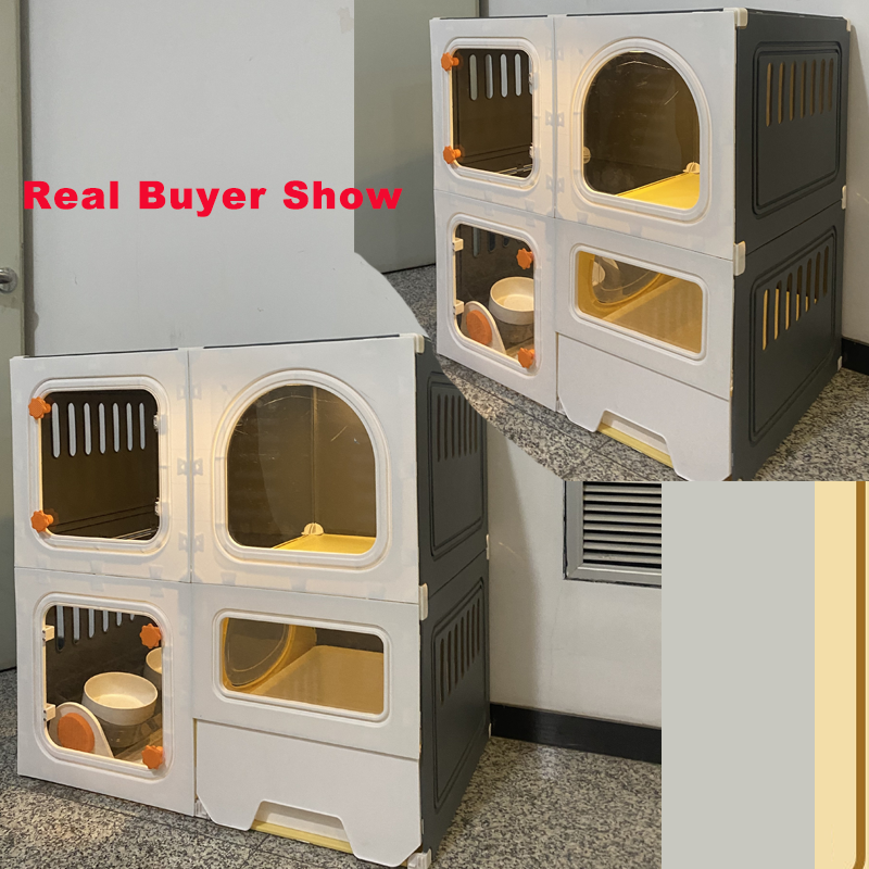 Cat Cage Household Indoor Cat Cage Cat Toilet Cat Litter Box Integrated ...