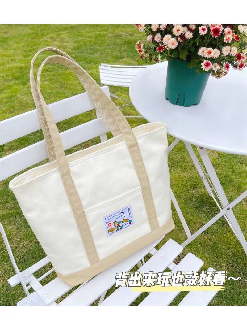 Pacha Dog Canvas Bag Japanese Casual One-Shoulder Portable Tote ...