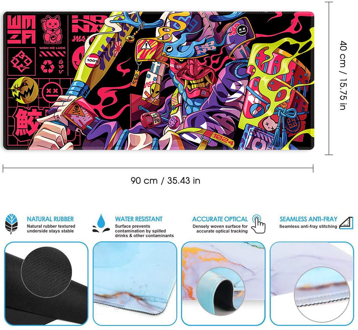 Yakyu Bushi Mouse Pad Plus Size Mouse Pad Gaming Mouse Pad Table Mat ...